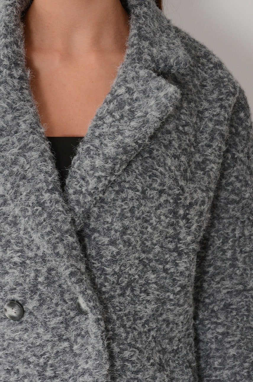 Płaszcz bukla dwurzędowy szary, kurtki i płaszcze, Sklep internetowy ...