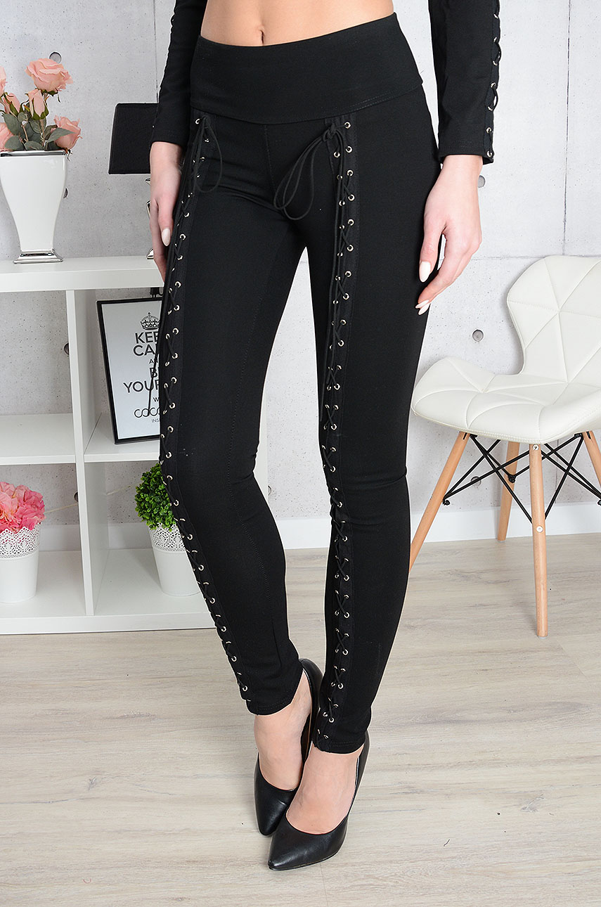 Spodnie rurki sznurowane nogawki - Cocomoda.pl - odzież damska ...