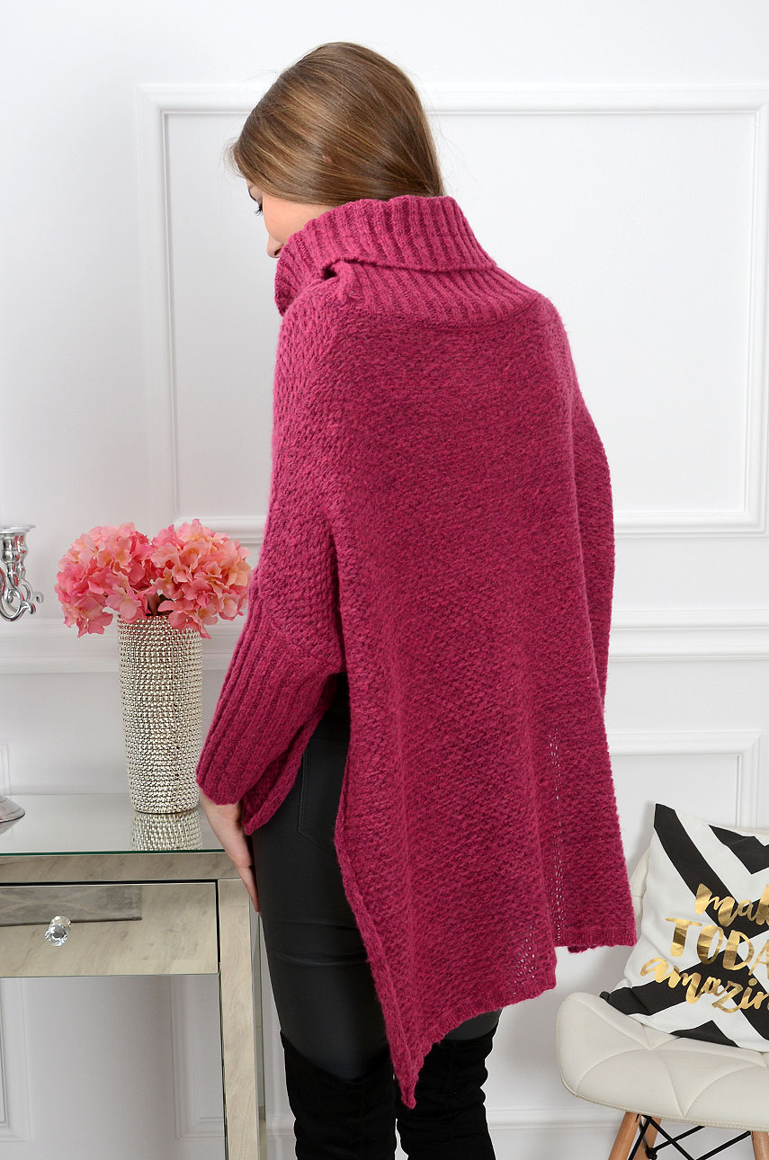 Sweter a'la ponczo Hypnotic fuksja - Cocomoda.pl - odzież damska ...